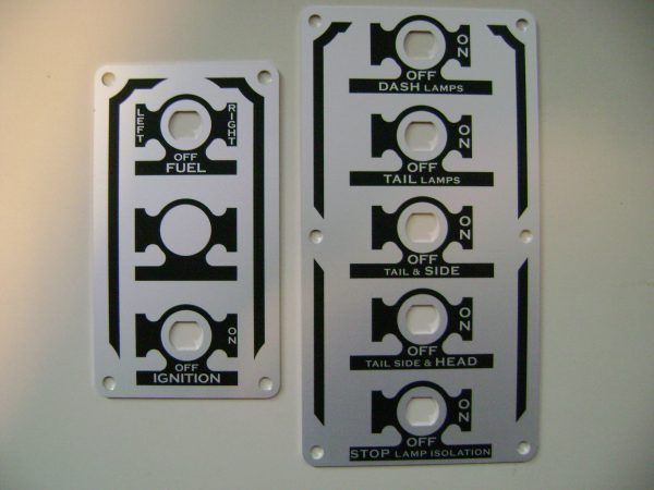Dash, toggle switch plate Set - Lwdparts