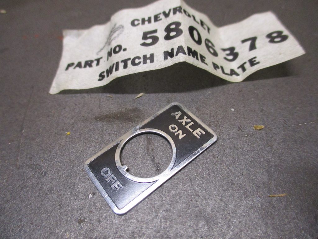 Switch Nameplate - Lwdparts